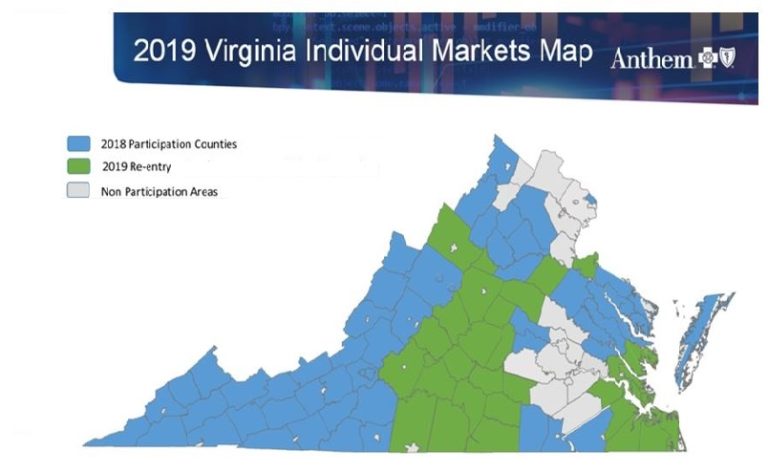 Anthem 2019 Service Area Map - Katz Insurance Group